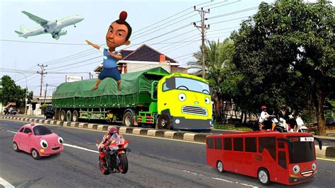 Truk Berkepala Lucu Rogi Di Kawal Gani Dan Heart Jarjit Naik Truk Truk