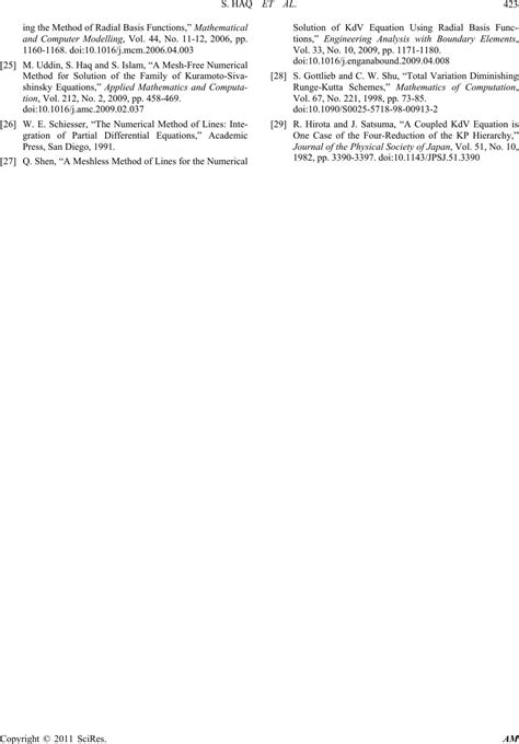 rbfs meshless method of lines for the numerical solution of time dependent nonlinear coupled