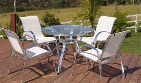 Jogo Conjunto De Mesa Para Área Externa Piscina Varanda