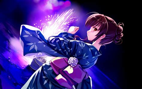 Fondos de pantalla ilustración Anime Chicas anime Yukata captura