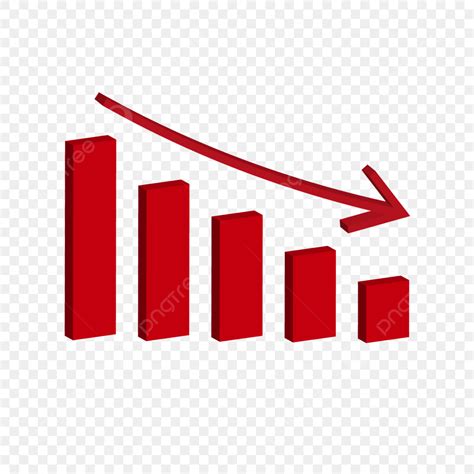 Decrease Graph Vector Design Images Graph Bar On Transparent