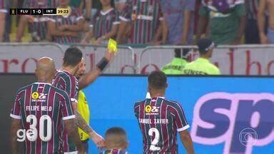 Conmebol Libertadores Aos 39 min do 1º tempo cartão amarelo de