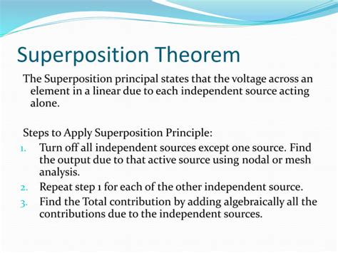 Super Position Theorem Pptx