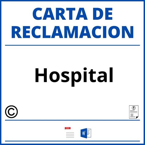 Modelo Carta Reclamacion Hospital Word Pdf Hot Sex Picture