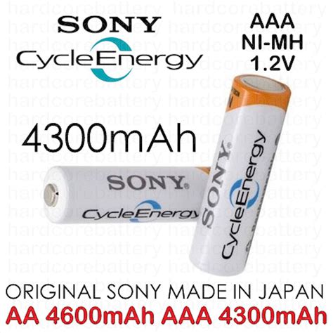Authentic SONY AAA 1 2V 1 5V Ni Mh 4300mAh Cycle Energy Rechargeable