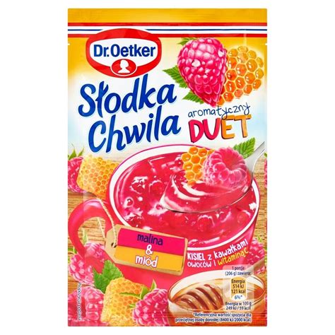 Dr Oetker Słodka Chwila Kisiel z kawałkami owoców malina miód 31 5 g
