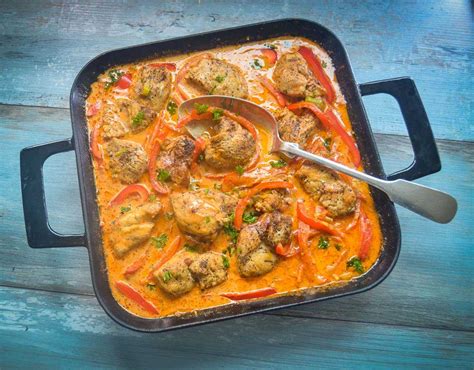 Paprika Sahne Hähnchen Rezept Kochen aus Liebe