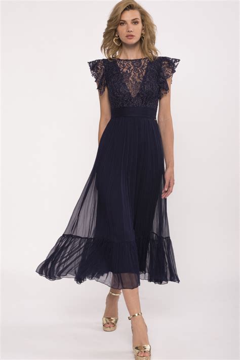 Rochie Din Matase Cu Broderie Din Dantela RS11570 NISSA