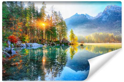 Fototapeta Jezioro GÓRY Drzewa Pejzaż 3D 368x254 MF 3997 V8 Cena