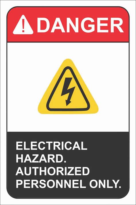 Danger Electrical Hazard Authorised Personnel Only Gurukrupa Art