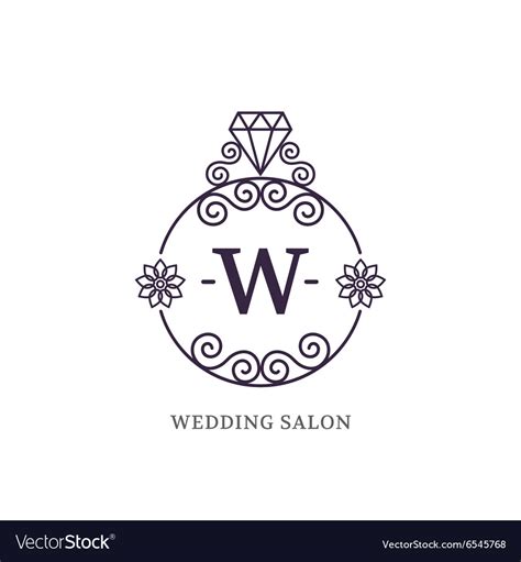Elegant Wedding Monogram Royalty Free Vector Image