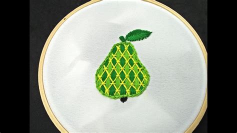 Hand Embroidery Design Cómo Bordar Pera puntadas fáciles How To
