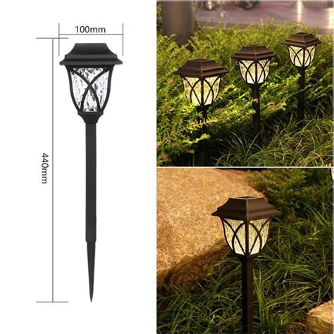 Balise borne solaire Lampe LED Solaire Imperméable pour Chemin de