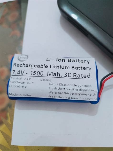 7 4V 1500 Mah Lithium Ion Battery Amazon In Electronics