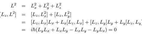 the commutators of the angular momentum operators