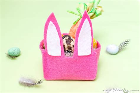 Filz Osterkorb basteln ohne Nähen Filizity DIY Blog aus dem
