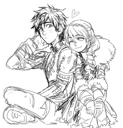 Astrid Hofferson And Hiccup Horrendous Haddock Iii How To Train Your Dragon Drawn By Kanapy