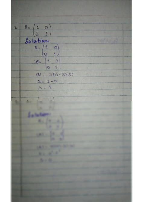 Solution Matrices X X X Inverse Determinants Full Exercises
