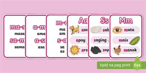 Marungko Approach Flash Cards M S A Philippines Twinkl