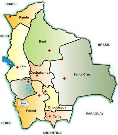 Mapa de Bolivia Mapa Físico Geográfico Político turístico y Temático