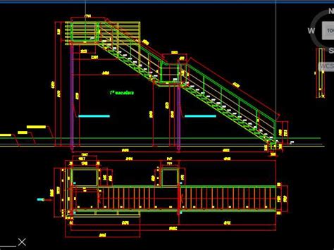 Escalera Metalica Ingenieria Cad