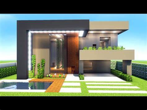 Minecraft Tutorial Como Fazer Uma Casa Moderna Manyacraft Youtube