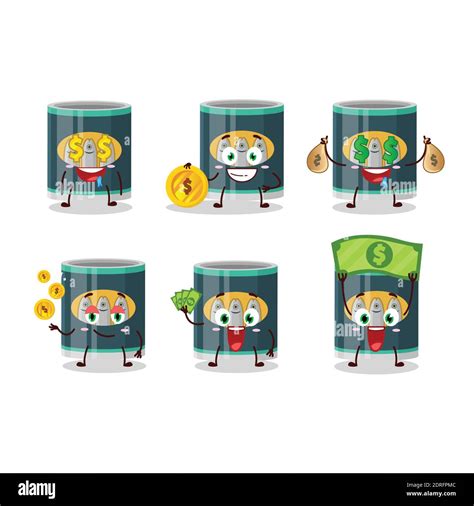 Lata De Sardinas Personaje De Dibujos Animados Con Emoticono Llevar