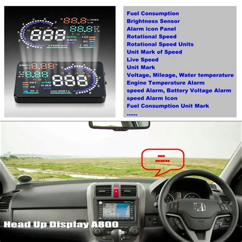 Affichage tête haute HUD pour Honda CRV CR V 2007 2019 Film de