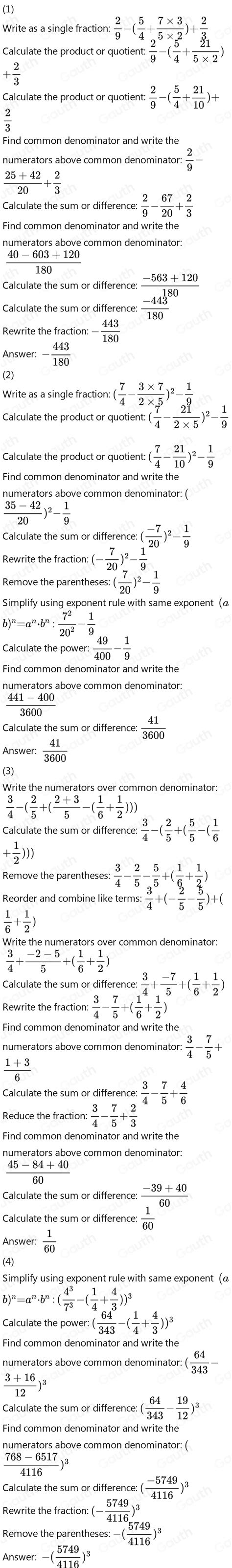 Solved 2 Calcula el resultado de cada operación a 2 9 5 4 7 5