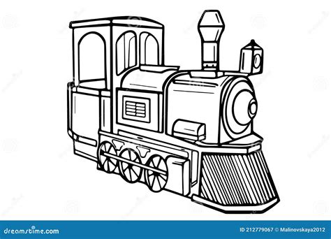 Boceto De Locomotora A Vapor Ilustraci N Vectorial Dibujada A Mano