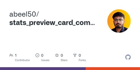 Github Abeel Stats Preview Card Component