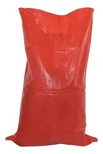 Saco Tipo Papero Rojo 20 Kilos X 100 Unid 45x75cm Cuotas sin interés