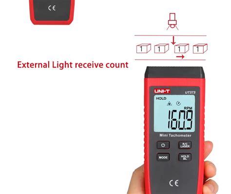 Цифровой лазерный тахометр UNI T Mini UT373 Бесконтактный тахометр