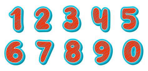 Conjunto de números 3d del 1 al 10 12707091 PNG