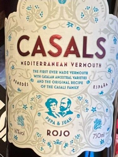 N V Casals Mediterranean Vermouth Rojo Vivino US