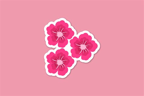 Flower Sticker Graphic Design Art Cute Graphic By Magangsiswasmk