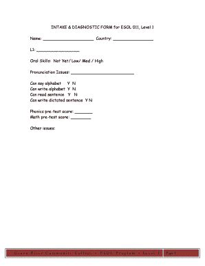 Fillable Online Instruction Greenriver Intake Form For In Class