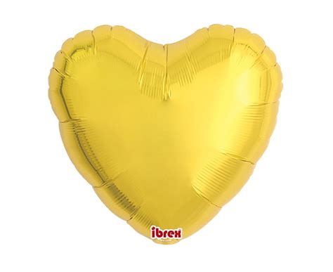 Balon Ibrex Hel serce 18 Metallic Gold 5 szt GoDan Przyjęcia i