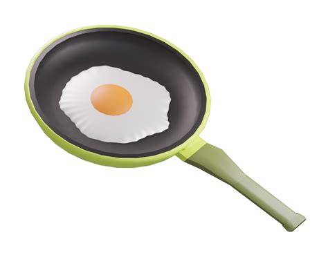 Free Sunny Side Up Fried Eggs In A Pan D Rendering Png With
