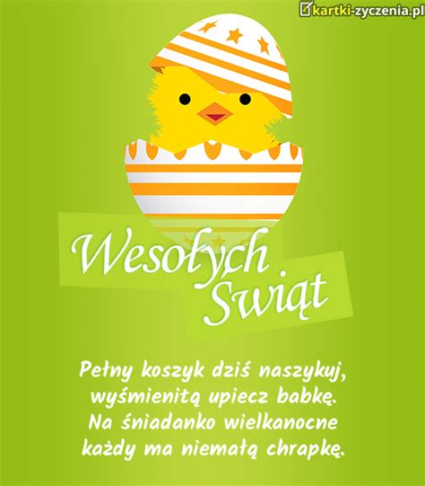 Na śniadanko wielkanocne Gotowa kartka wielkanocna