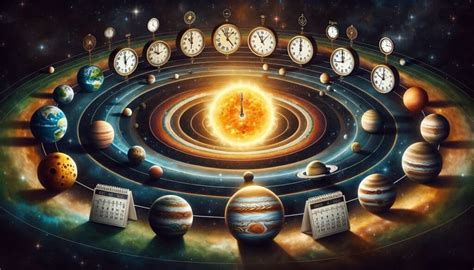 Duración del día y el año en los planetas del Sistema Solar Una