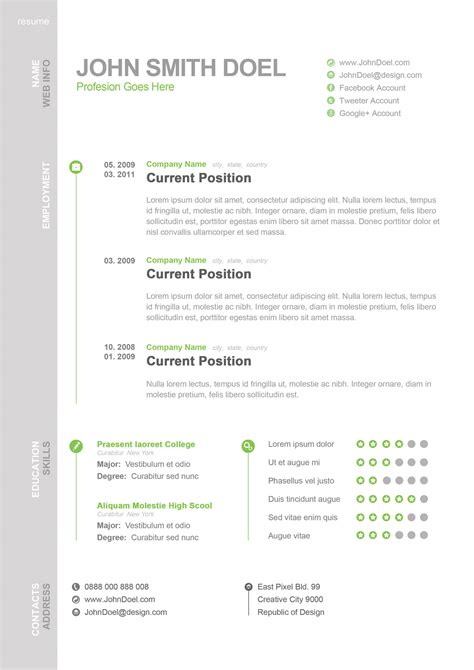 40 Resume Template Designs FreeCreatives