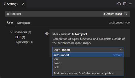 Auto Import PHP Tools For Visual Studio Documentation