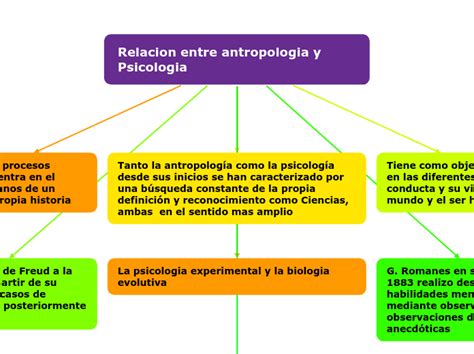 Relacion Entre Antropologia Y Psicologia Mind Map