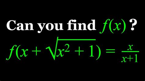 solving a quick and easy functional equation youtube