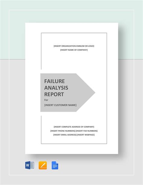 Failure Analysis Report Template Google Docs Word Apple Pages