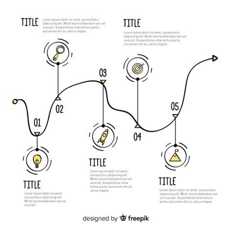 Premium Vector Hand Drawn Timeline Infographic