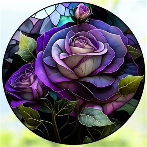 Broderie Diamant Kit Complet Fleurs Rose Pourpre Bricolage Diamond
