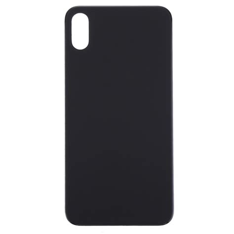 Cache vitre arrière avec adhésif pour iPhone X Noir Avec Logo