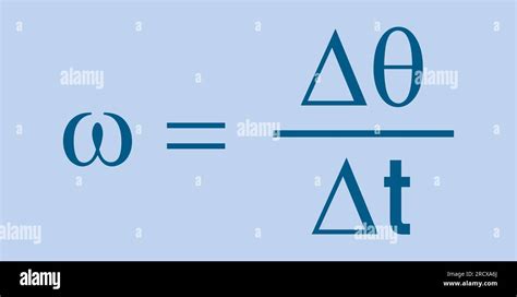 Formule De Vitesse Angulaire En Physique Illustration Vectorielle